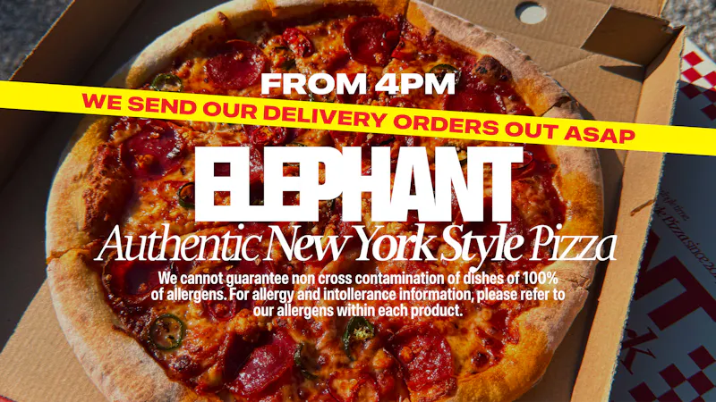 NYC-STYLE PIZZA, by ELEPHANT